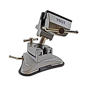 Yost Tools Yost V-275 Portable Vacuum Base Vise, Pivots Multi-Angle, 2.75” Jaw Width, (1 Pack), Silver