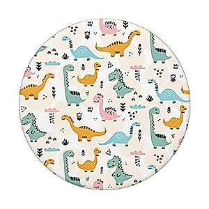 Cute Dinosaur Pattern PopSockets PopGrip: Swappable Grip for Phones & Tablets
