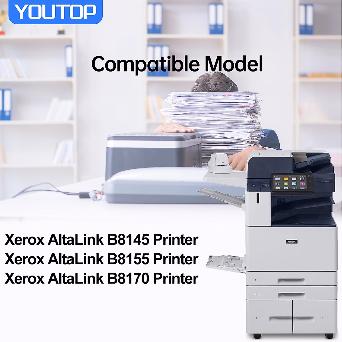 YOUTOP B8145 B8155 B8170 Black Toner Cartridge Replacement for Xerox 006R01771 Toner Compatible for Xerox AltaLink B8145 B8155 B8170 Printer(36,000 Pages)