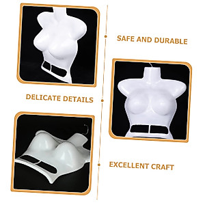 GARVALON 5pcs Mannequin Hanger Body Torso Dress Form Female Upper Display Woman Formal Tops Bathing Suits for Women Clothes Showing Rack Rack, 40x35cm (07O0801W2A)