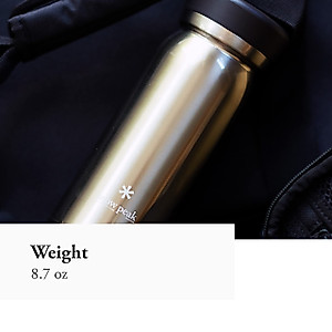 Snow Peak's Milk Bottle 500, Clear, TW-501CL, Stainless Steel, Vacuum-Sealed, Double-Walled, Made in Japan, Lifetime Product Guarantee, Lightweight for Camping & Everyday Use