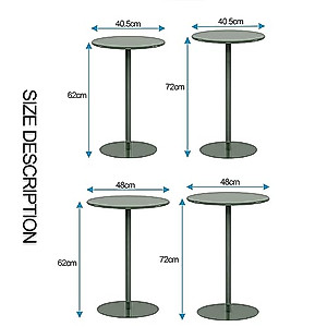 Modern Round Green Table with Metal Iron Table Top and Sturdy Base Pedestal Table, Kitchen Table for 2-4 Person for Small Space Home Leisure Table (Size : 40.5 x 62cm)