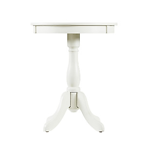 Powell Furniture Powell Round Accent, White Table, 18 x 22 x 18