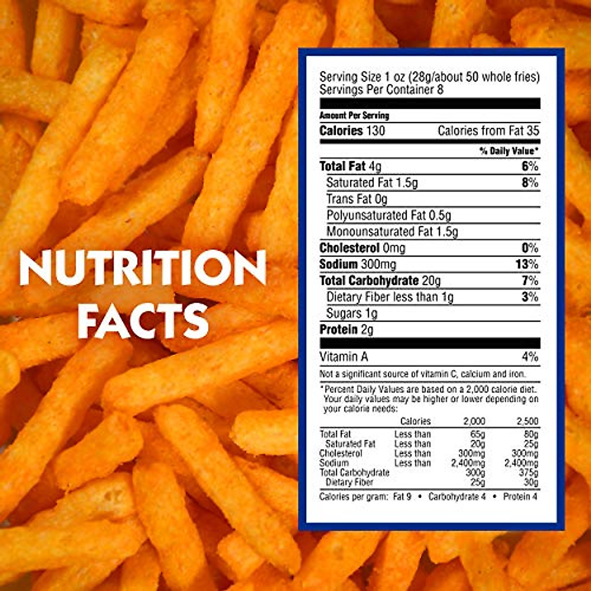 Andy Capp's Big Bag Hot Fries, 8 oz, 8 Pack