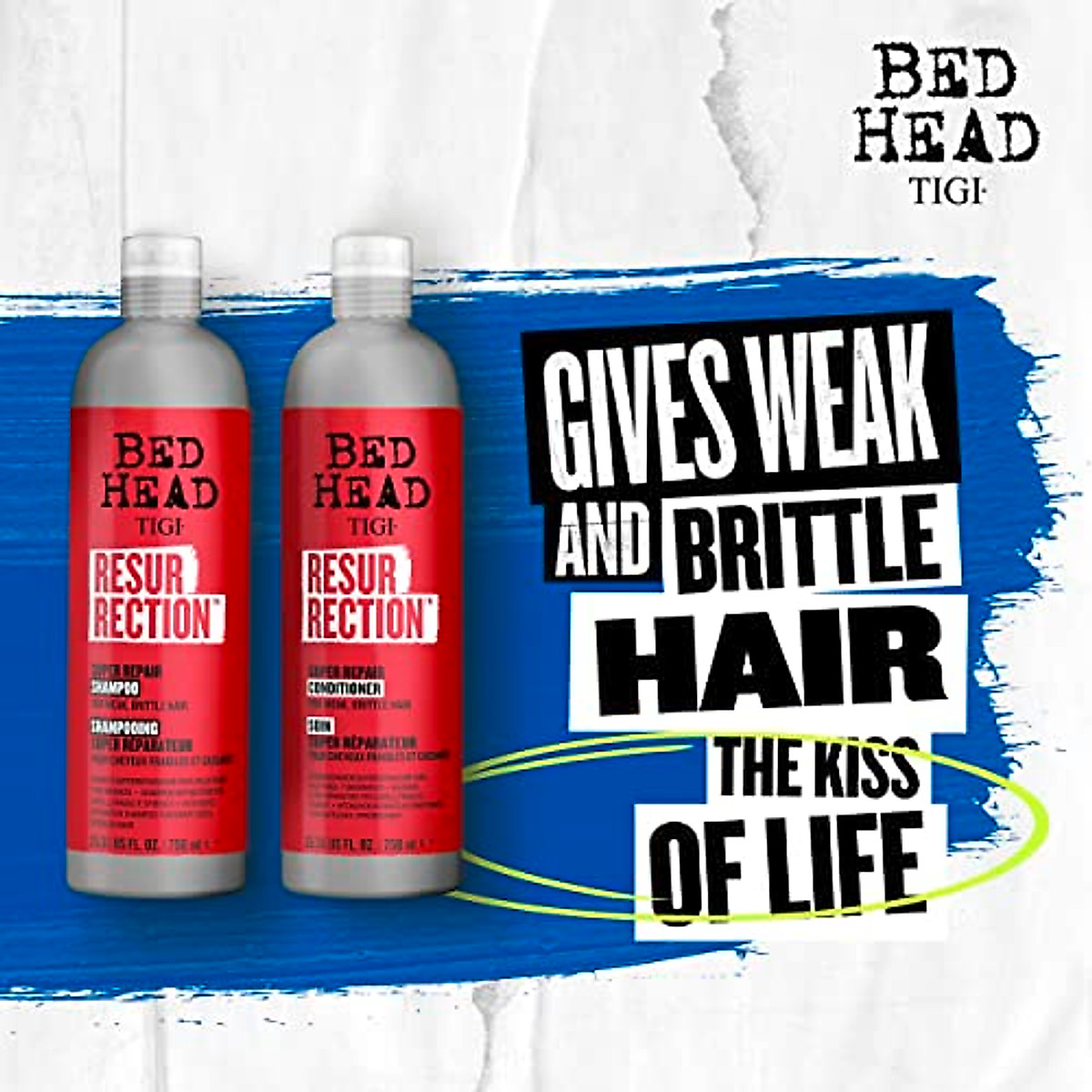 Bed Head by TIGI Shampoo & Conditioner For Damaged Hair Resurrection Infused With The Resurrection Plant 2 x 25.36 fl oz