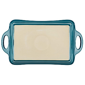Rachael Ray Solid Glaze Ceramics Bakeware / Lasagna Pan / Baker, Rectangle - 9 Inch x 13 Inch, Teal