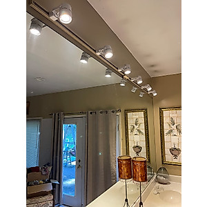 EAGLOD 10W Track Lighting Heads,Halo LED Track Lighting for Accent Retail Artwork,Dimmable Track Light H Type CRI90+ 110V 24° Angle Halo Type- 10 Pack 3000K Warm White (White 10pcs)