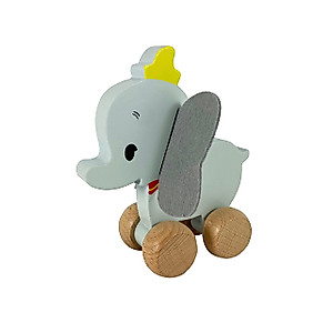 Just Play Disney Wooden Toys 6.5-inch Dumbo Clutch Toy, Features Dumbo's Classic Look, Elephant, Kids Toys for Ages 18 Month