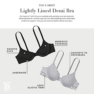 Victoria's Secret T Shirt Demi Bra, Lightly Lined, Smoothing, Bras for Women, Beige (34C)
