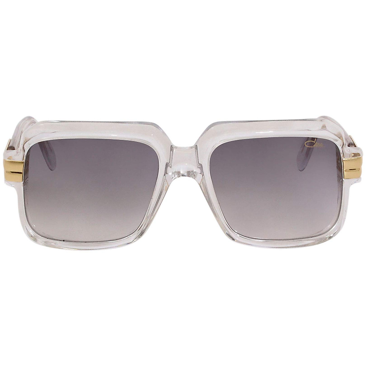 Cazal 607 Sunglasses, Crystal Frame/Grey Gradient Lens, 56mm