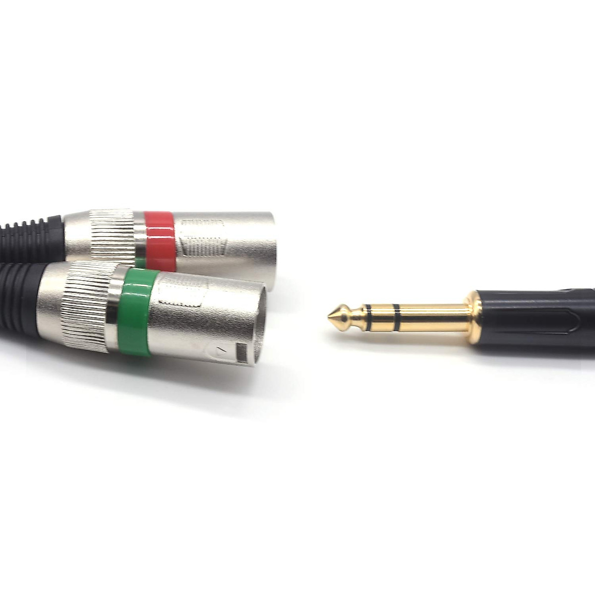 SiYear 10FT 6.35mm (1/4inch) TRS Male Plug to 2 Dual XLR Male Stereo Unbalanced Y Splitter Patch Microphone Cable Cord （3M）