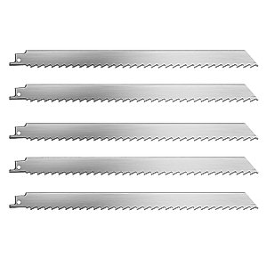 AxPower 5 Pack Stainless Steel Reciprocating Saw Blades Sawzall Blades for Frozen Meat Bone Food Cutting Beef Turkey