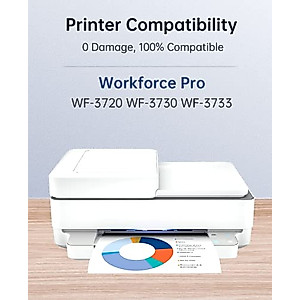 T702XL 702XL Ink Cartridges Remanufactured Ink Cartridges for Epson 702XL 702 T702 T702XL Ink Cartridges Replacement Compatible for Epson Workforce Pro WF-3720 WF-3730 WF-3733 WF3720 - 4 Pack / BCMY