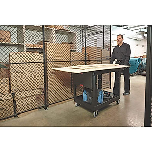 Rubbermaid Commercial Products Heavy Duty Adaptable Utility/Service Cart, Medium, 500 lb. Capacity, Black, for Warehouse/Garage/Cleaning/Maintenance