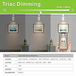 Arcfox 7W 3000K LED H Type Track Lighting Heads Dimmable 3 Wire Single Circuit Track Light Fixtures ETL, 24°, CRI90 for Retail Store Kitchen Gallery Accent Lighting 12 Pack White