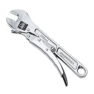 Amazon Basics Locking Adjustable Wrench, 10 inch x 2.7 inch x 0.75 inch