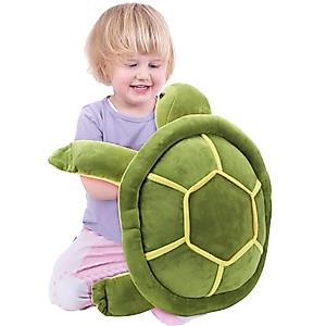 Liliful Giant Sea Turtle Stuffed Animals Green Soft Plush Sea Turtle Large Stuffed Turtle Pillow for Kids Girls Boys Plush Turtle Gifts for Christmas(22 Inches)