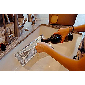 Loving Liquid Line Wine Purse with Hidden Spout - Holds 1.5 ltrs. - Wine Tote by The Joy Collection (Black/Black)