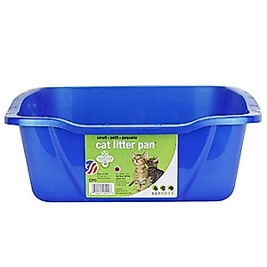 Van Ness Pets Extra Small Open Cat Litter Box, Kitten/Rabbit Size, Blue, CP0