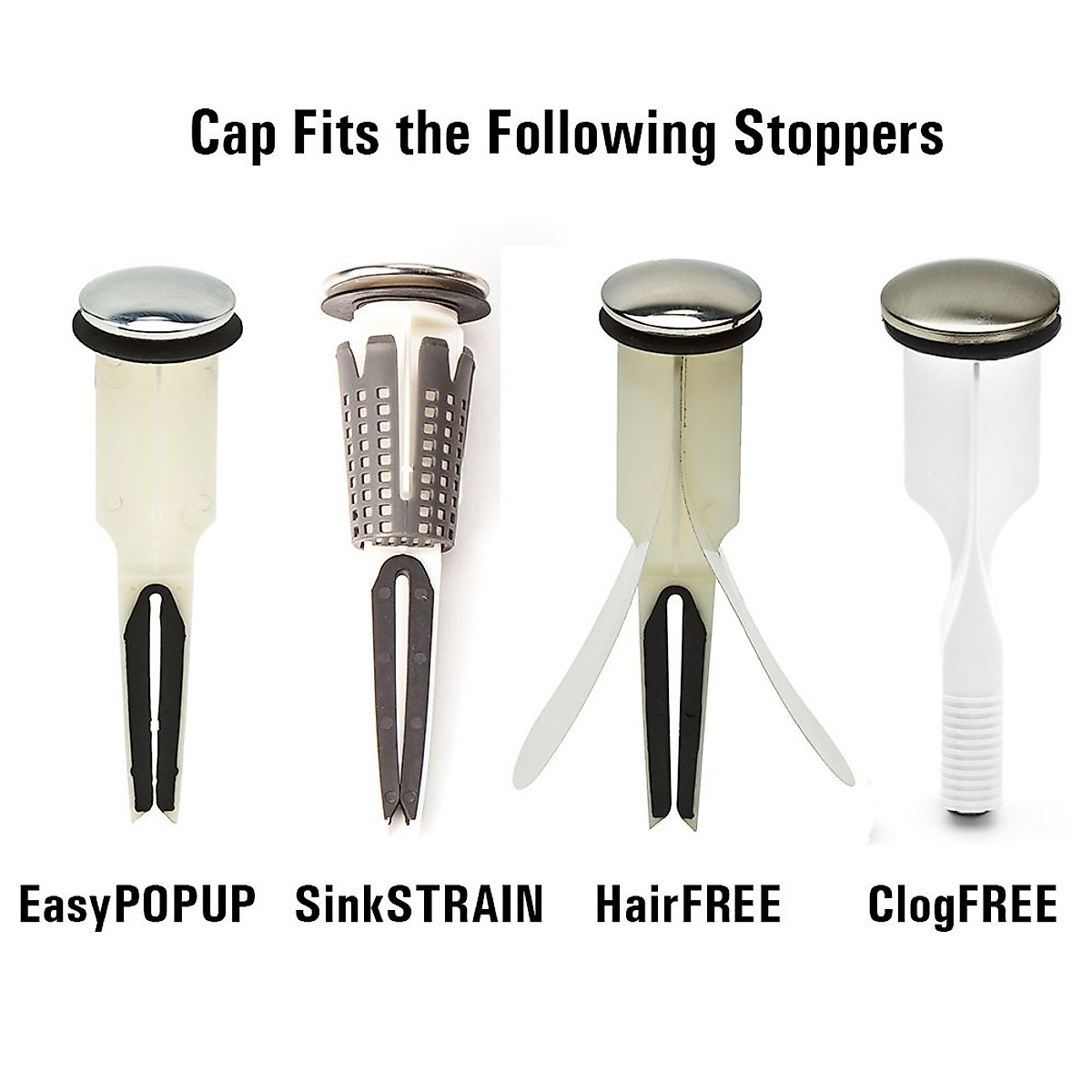 Replacement/Upgrade Pop-Up Stopper Cap - Only for EasyPOPUP, HairFREE Pop-Up, SinkSTRAIN Pop-Up, and ClogFREE Pop-Up Stopper