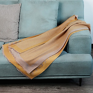 VANLINKER Soft Cashmere Feel Scarfs for Women Houndstooth Plaid Long Large Blanket Wrap Shawl for Fall Winter VL9306 Yellow