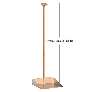 REDECKER Horsehair Broom & Stainless Steel Dust Pan Set - Oiled Beechwood Handles, 35-3/8 Inch - Broom & Dustpan Combo for Home, Kitchen, Outdoor Use - Wooden Broom and Dustpan Set, Made in Germany