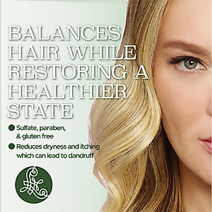 Luseta Shampoo and Conditioner Set with Tea Tree and Argan Oil for Oily Hair Clarifying, Fighting Dandruff Sulfate Paraben Free for Men and Women 2x16.9oz