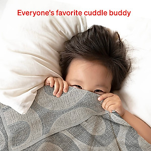 Love Noobs Baby Blankets for Newborn, 100% Organic Cotton Cellular Blankets, Knit Blanket, Soft Baby Boy and Girl Blankets, Stroller Travel Blanket, Baby Registry Gift, Grey