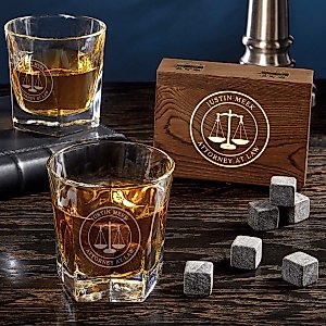 Scales of Justice Personalized Whiskey Gifts for Lawyers (Custom Product)