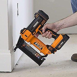 Freeman PE20V31618G 20 Volt Cordless 3-in-1 16 and 18 Gauge Nailer/Stapler Kit with Lithium Ion Battery, Charger, Bag, and Fasteners (600 Count) – 1300 Shots Per Charge