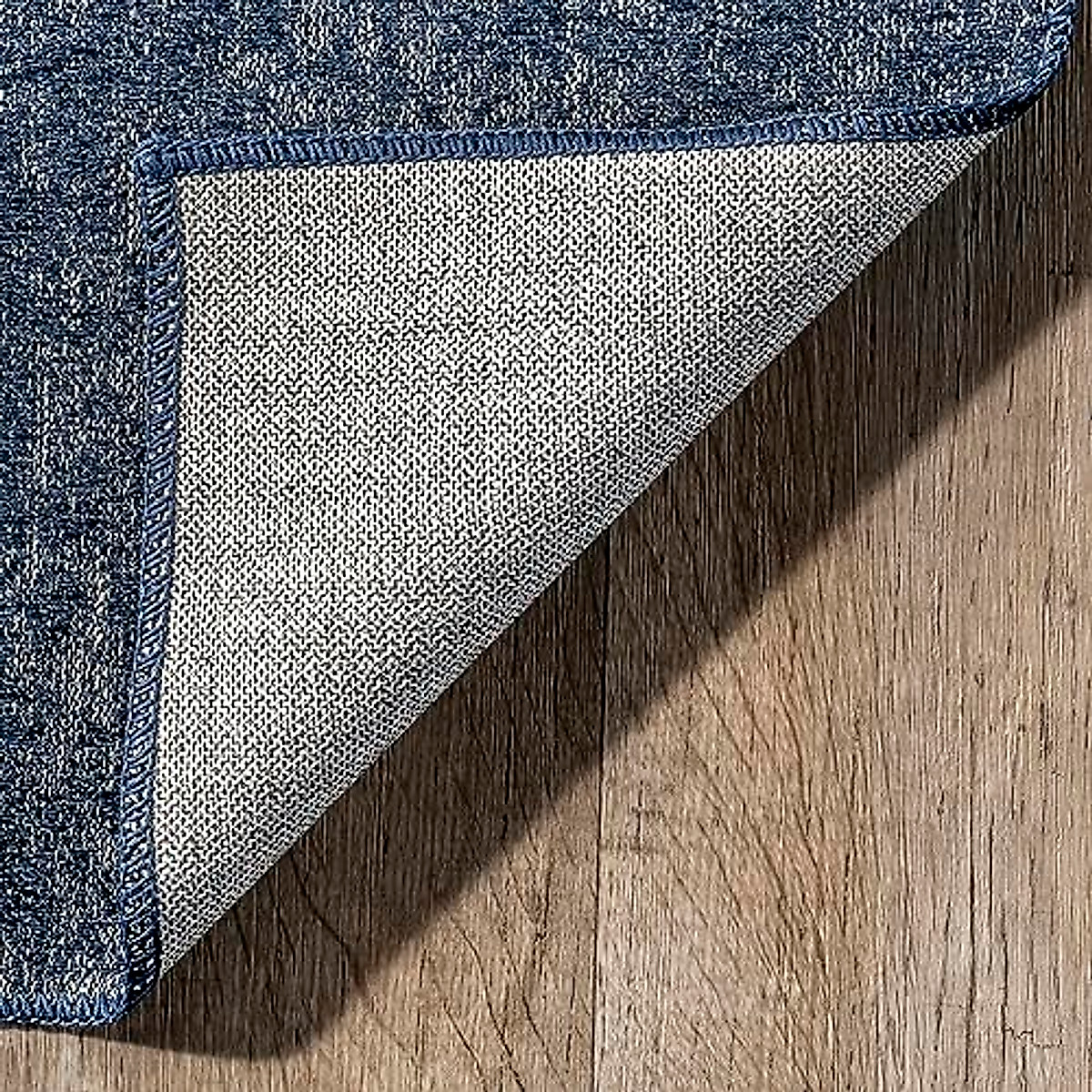 nuLOOM Elspeth Casual Faded Machine Washable Area Rug, 4x6, Navy