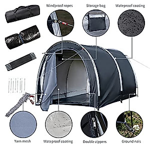 Storage Shed Large Bike Cover Storage Shed Tent Portable Garage Shelter Storage Shelter Outdoor Shade for Patio Furniture,Lawn Mower,Bike,Motorcycle Storage Waterproof Lawn Mower Garden Tools Shed