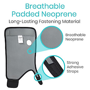 Vive Wrist Brace - Carpal Tunnel Hand Compression Support Wrap for Men, Women, Tendinitis, Bowling, Sports Injuries Pain Relief - Removable Splint - Universal Ergonomic Fit (Black, Right)