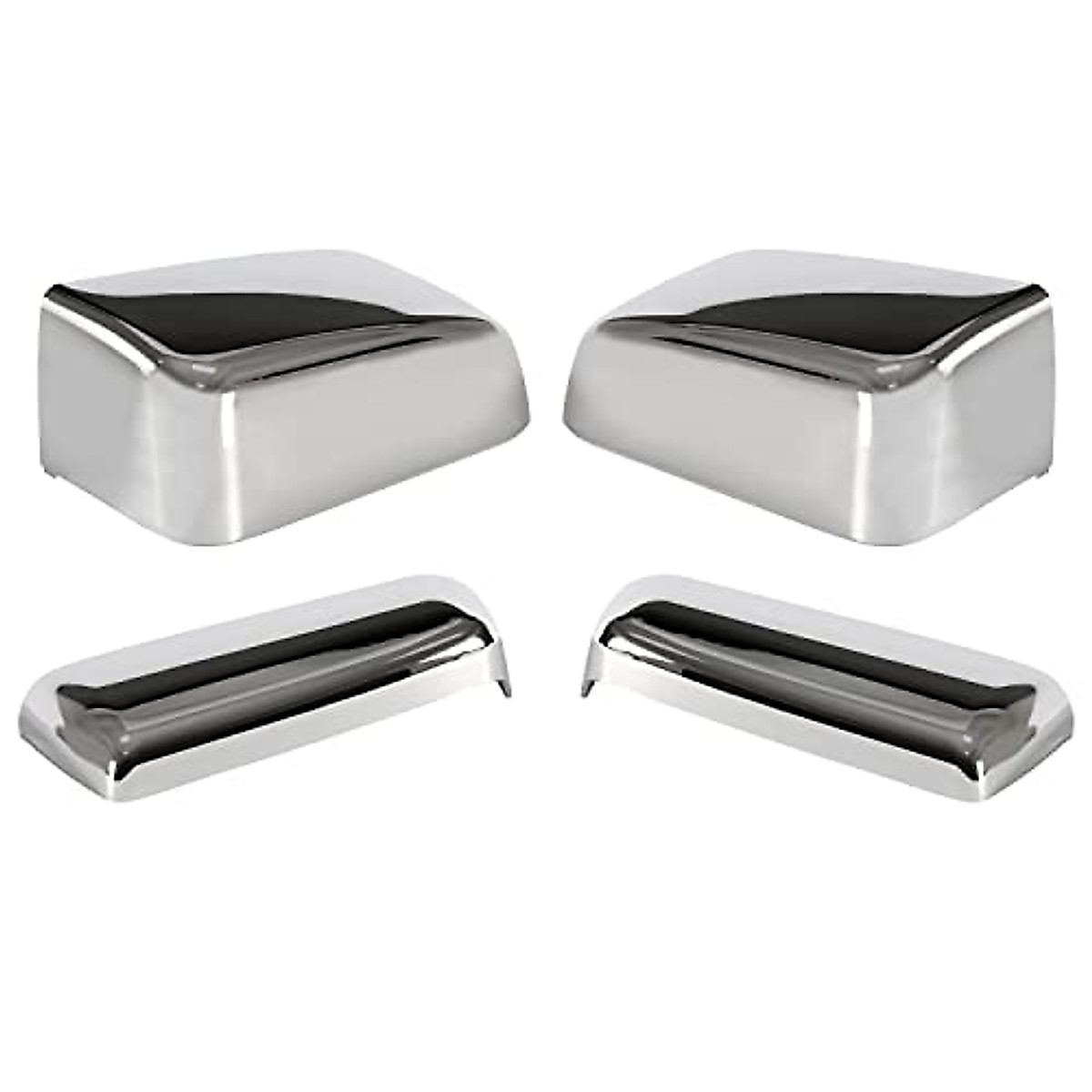 KUAFU Tow Mirror Cap Cover Chrome Compatible With 2014-2019 Chevy Silverado GMC Sierra 1 Pair Replacement For 23444125 23444126 23444119 23444120 1 Pair