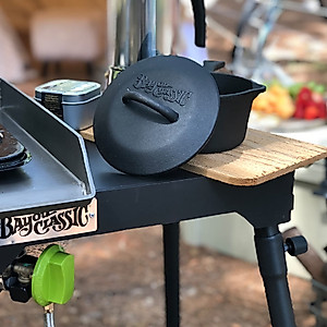 Bayou Classic 7441 1-qt Covered Cast Iron Sauce Pot Features Self Basting Lid Perfect For Small Portions Reducing Sauces Simmering Soups or Boiling an Egg