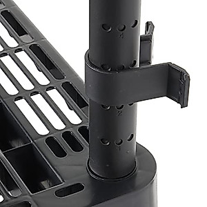 Gracious Living 14 x 32 x 54.5 Inch 4 Tier Adjustable Ventilated Medium Duty Shelving Units for Home, Garage, Basement, and Laundry, Black