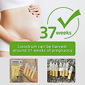 haakaa Colostrum Collector Kit Breast Milk Collector with Cotton Cloth Wipe and Storage Case, Ready-to-Use, Reusable, BPA Free, 4ml/6pcs