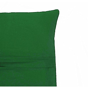 Saffron Floor Cushion Cover Decorative Extra Large Pillowcase Green 32x32 inch (80x80 cm) Cotton Plain Solid Removable Cover, Insert not Included