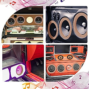 OLYCRAFT 4pcs Car Speaker Spacer Rings 6.5" MDF Speaker Rings Wooden MDF Speaker Spacer Rings Universal 6.5 Speaker Spacer Rings for Cars Boats Trucks