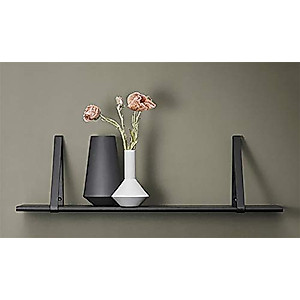 Tyoo Floating Shelf Triangular Modern Black Bracket Wall-Mounted Shelf Suitable for Home Decoration Living Room Bathroom, Bedroom Kitchen