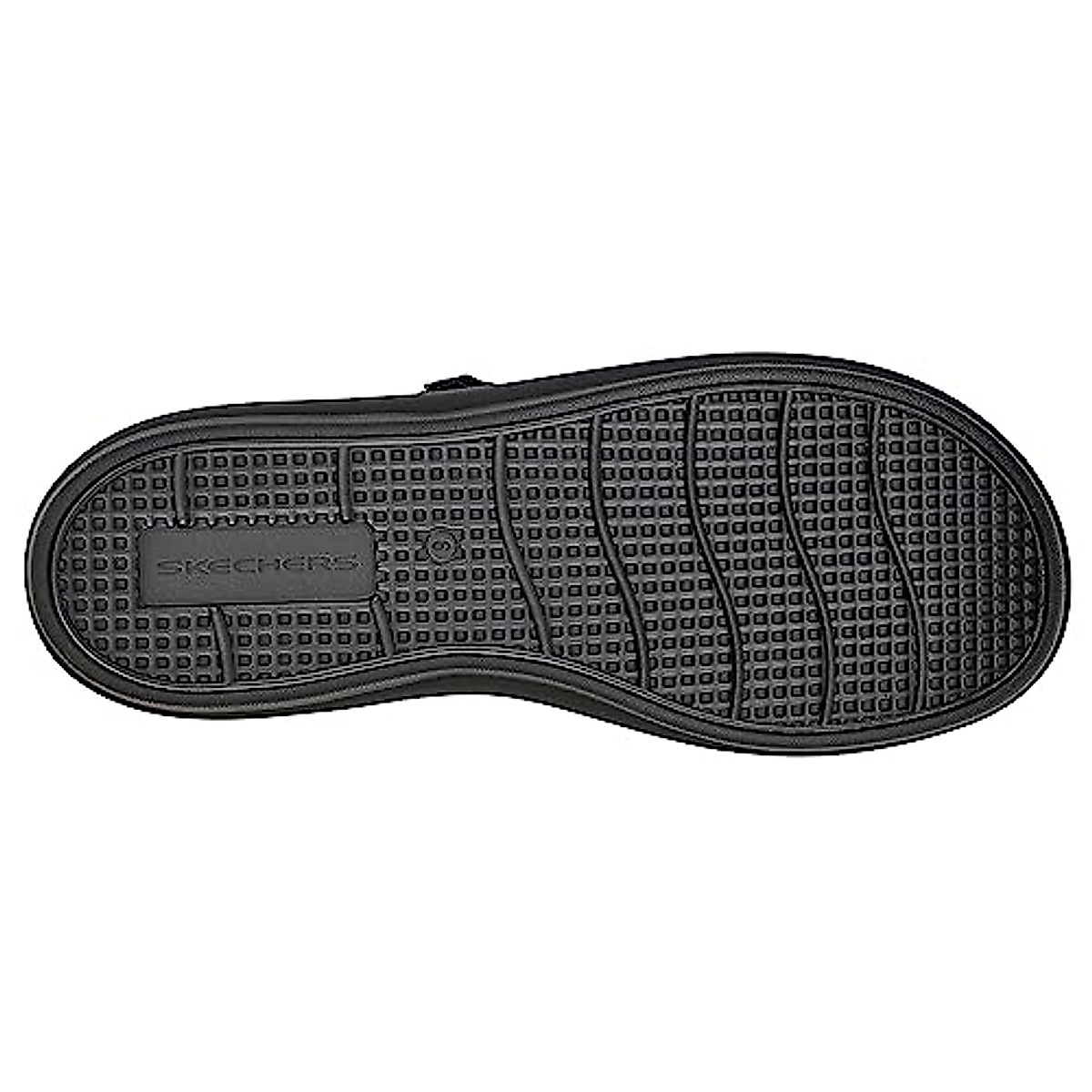 Skechers Women's Adjustable Wedge Sandal, Black, 7