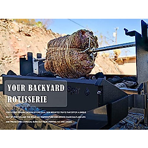 Recoil B-009 PortaSpit Portable Spit Rotisserie BBQ Charcoal Grill