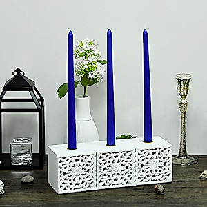 Zest Candle 12-Piece Taper Candles, 12-Inch, Blue