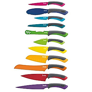 Tovolo Comfort-Grip Handle Kitchen Fish & Poultry, Sharp High-Carbon Stainless Steel Blade Carving Knife, 5" Slicing, Fuchsia