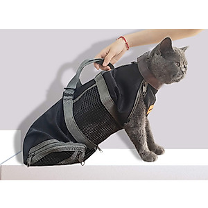 Cinf Cat Nail Clipping Cleaning Grooming Restraint Bag No Scratching Biting for Bathing Nail Trimming Injecting Examining