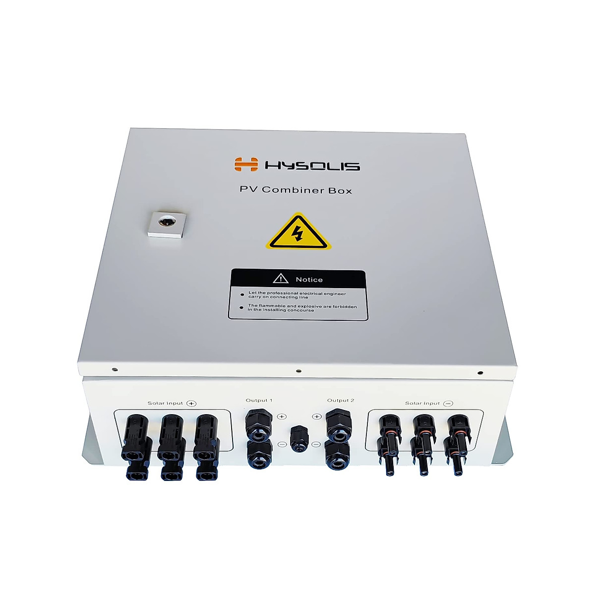 Hysolis Solar PV Combiner Box 4/6 String with 63A Breakers, 16A String fuses, Anti Reverse Current Module, SPD IP65 Rated (6 String)