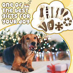 Jenaai 9 Pcs Dog Toys for Aggressive Chewers Nylon Beef Flavor Dog Chew Toys Dog Teething Toys Durable Chew Textured Bone Dog Enrichment Toys Chew Bones for Medium and Large Dog Teeth Grinding