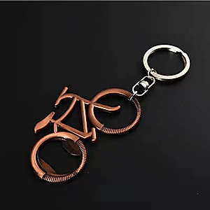 PLWJK Bicycle Bottle Opener, Keychain Beer Openers Valentine's Day Gifts for Men and Wemen (Metal)