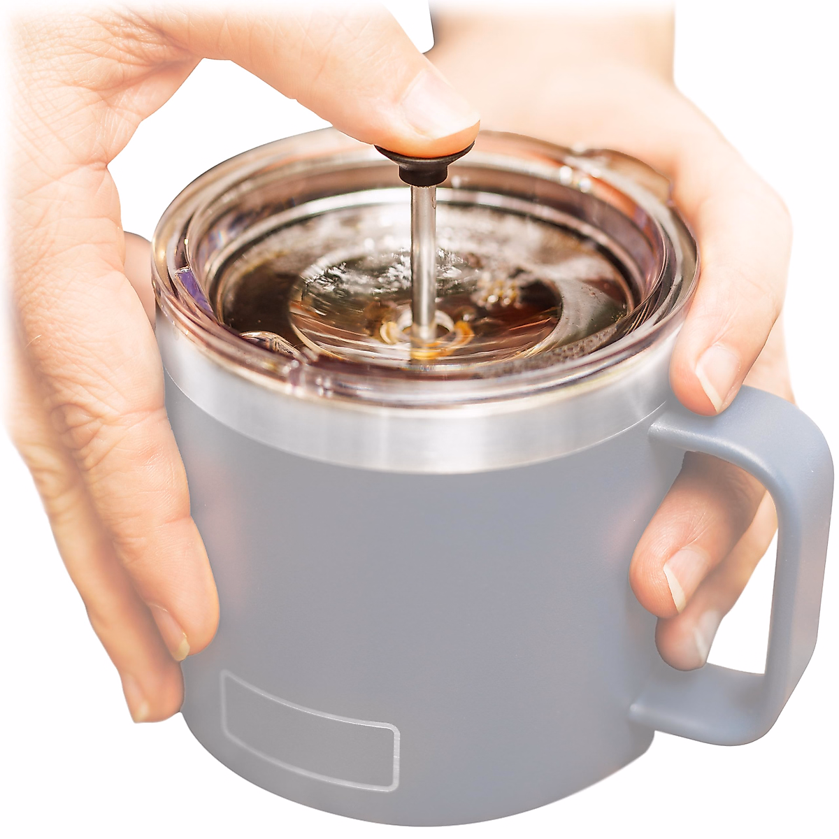 COLETTI Travel French Press compatible with YETI Rambler 14 oz — Travel Coffee Maker, Tumbler Accessories — Turn Your Tumbler Into a Travel Coffee Maker