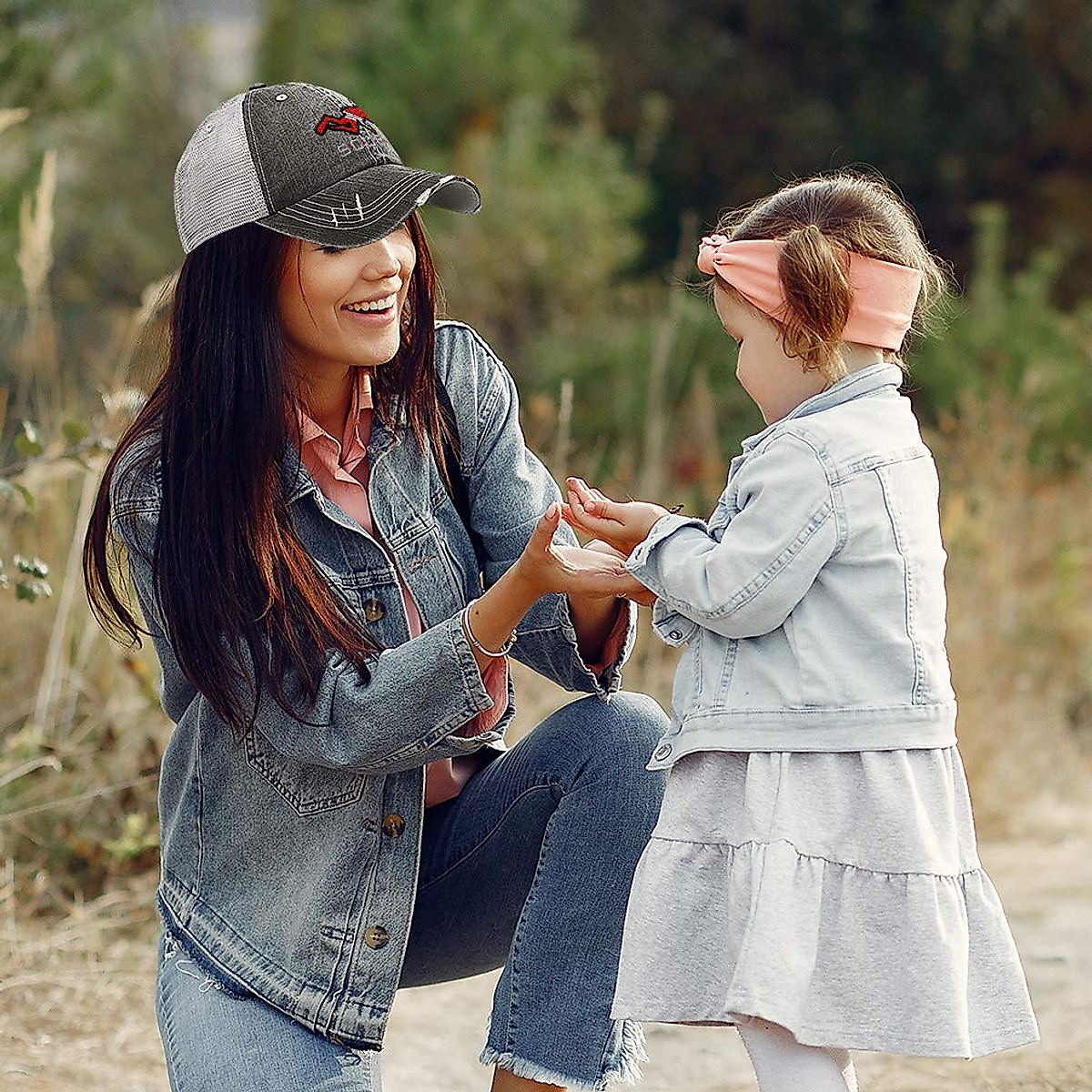 Custom Distressed Trucker Hat Sport Scuba Diving Diver Flag Embroidery Cotton for Men & Women Strap Closure Black Gray Personalized Text Here
